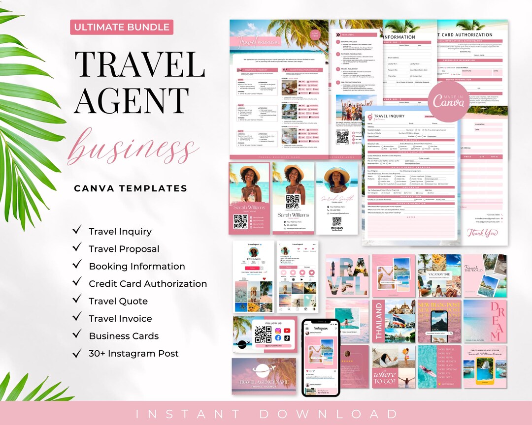 Travel Agent Forms Bundle, Travel Client Intake Form, Travelers ...