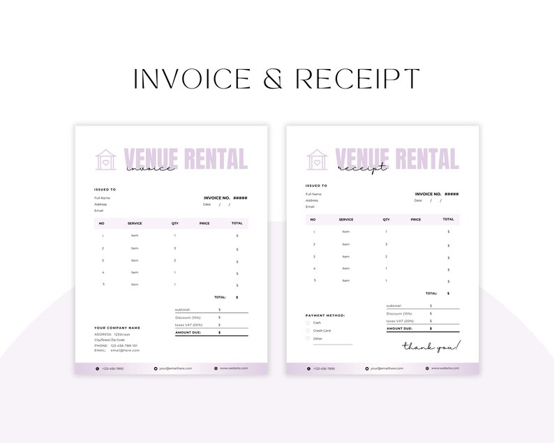 Venue Rental Forms Bundle, Wedding Venue Contract Template, Event ...
