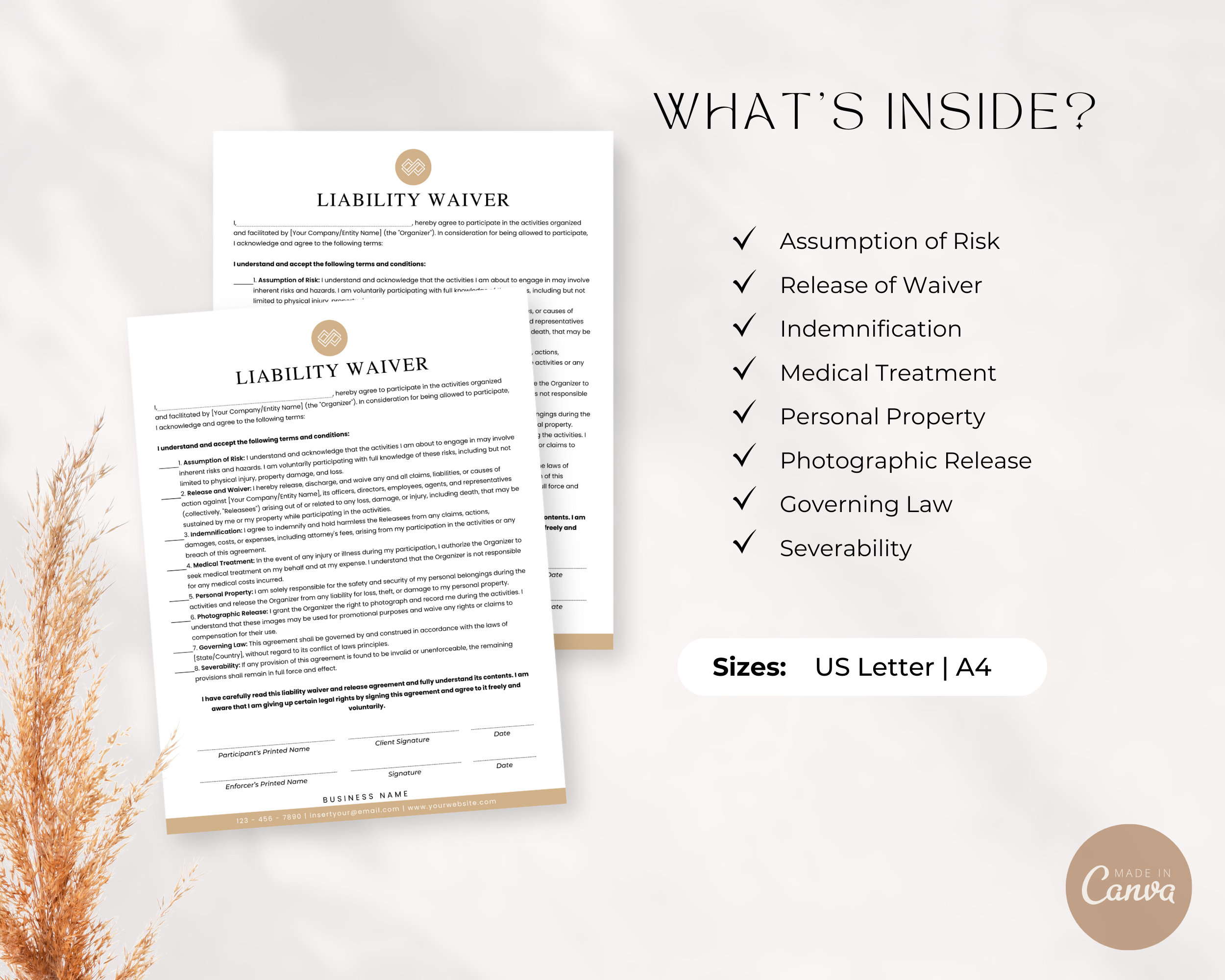 All Purpose Liability Waiver Template, General Release of Liability ...