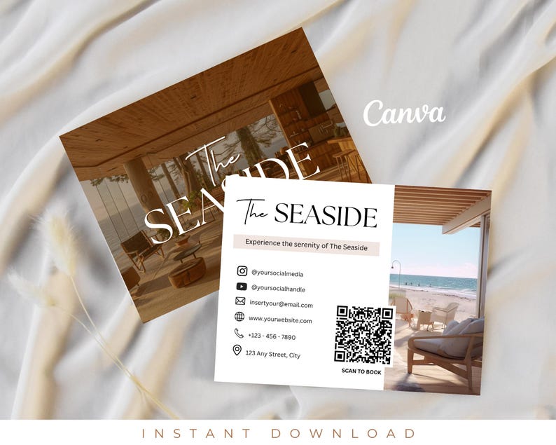 Airbnb Business Card Template, Airbnb Host Guest, Airbnb Printable ...
