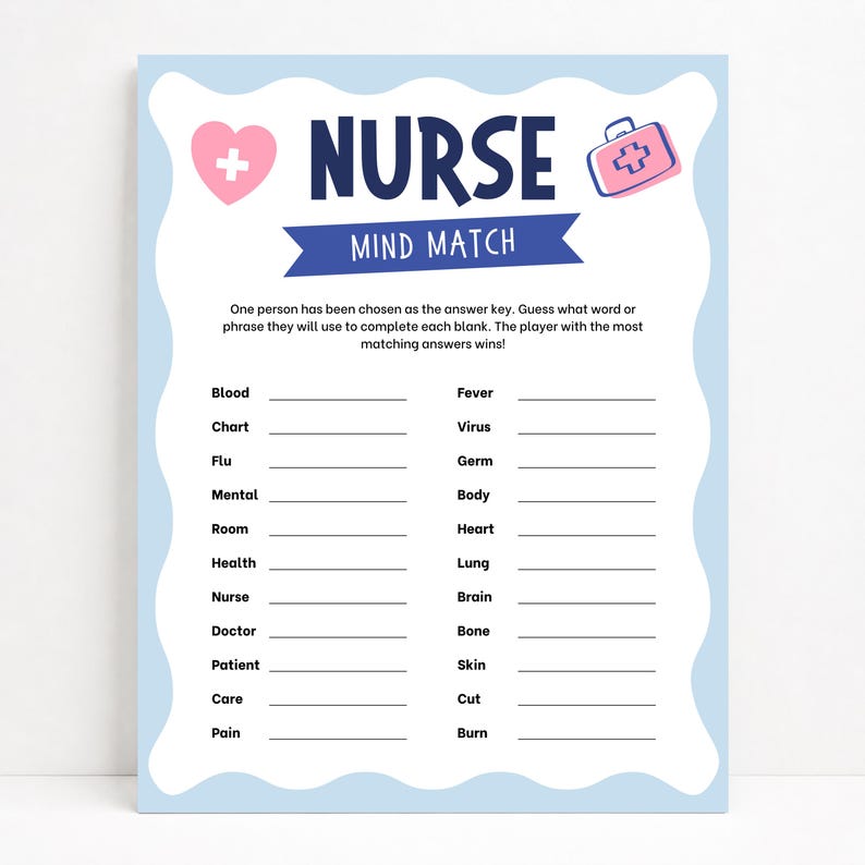 Nurse Games Bundle, Fun Nursing Party Games, Medical Party Activities ...