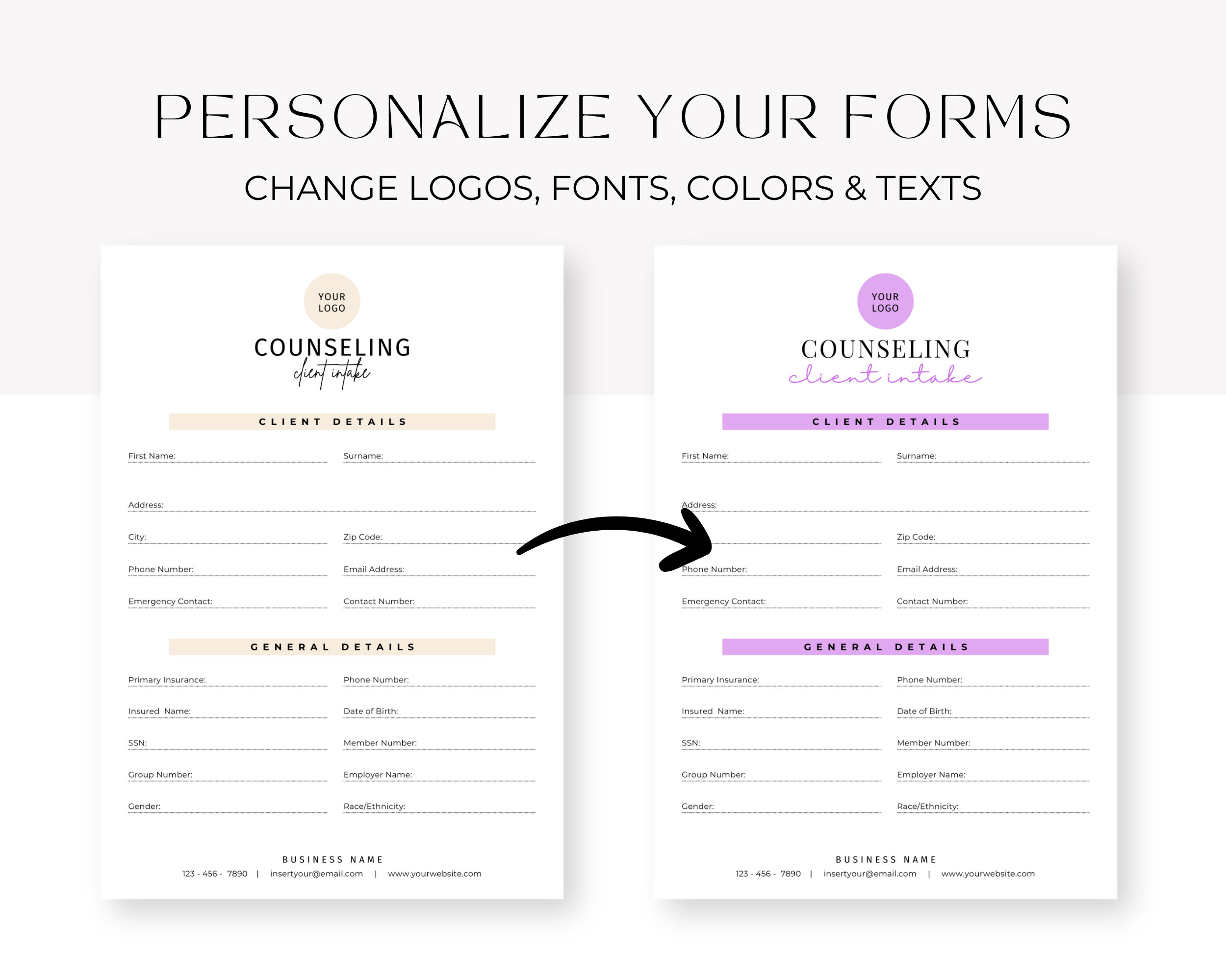 Counseling Forms Bundle, Mental Health Client Intake, Informed Consent ...