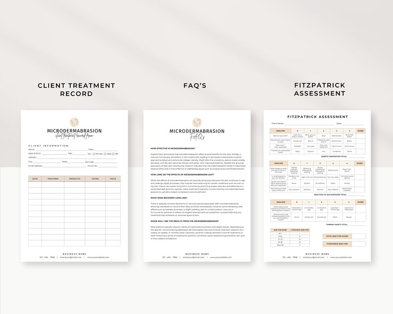 Microdermabrasion, Skincare Forms, Facial Consultation, Facial Consent ...