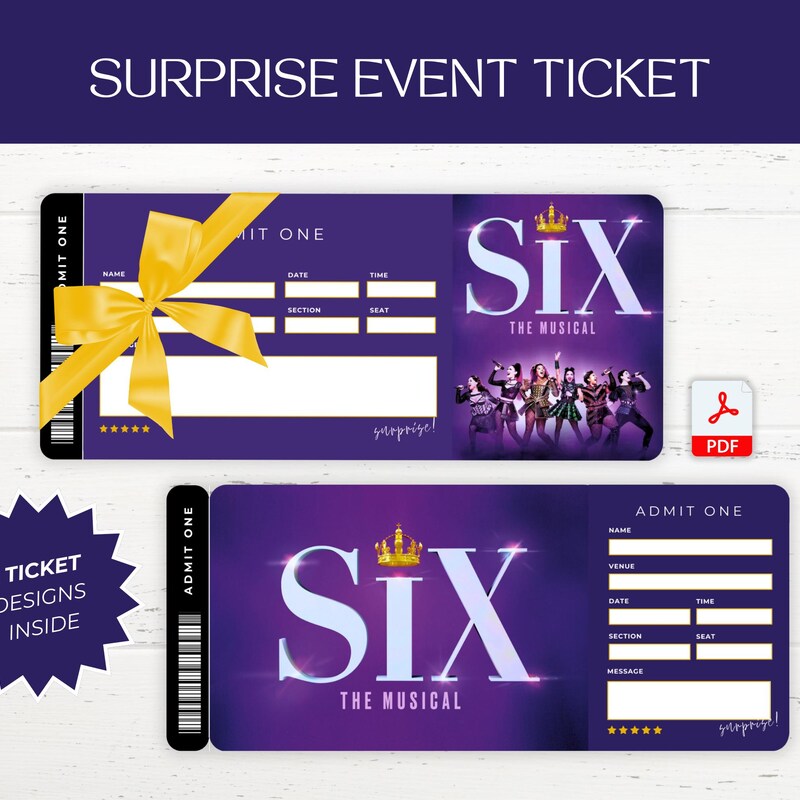 Six Ticket - Etsy