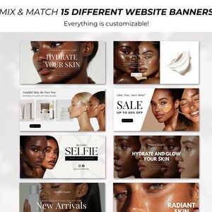 Skincare Shopify Website Banner Template, Skin Care Banner Design ...