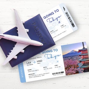 Tokyo Japan Gift Ticket, Tokyo Trip Ticket, Tokyo Surprise Trip Gift ...