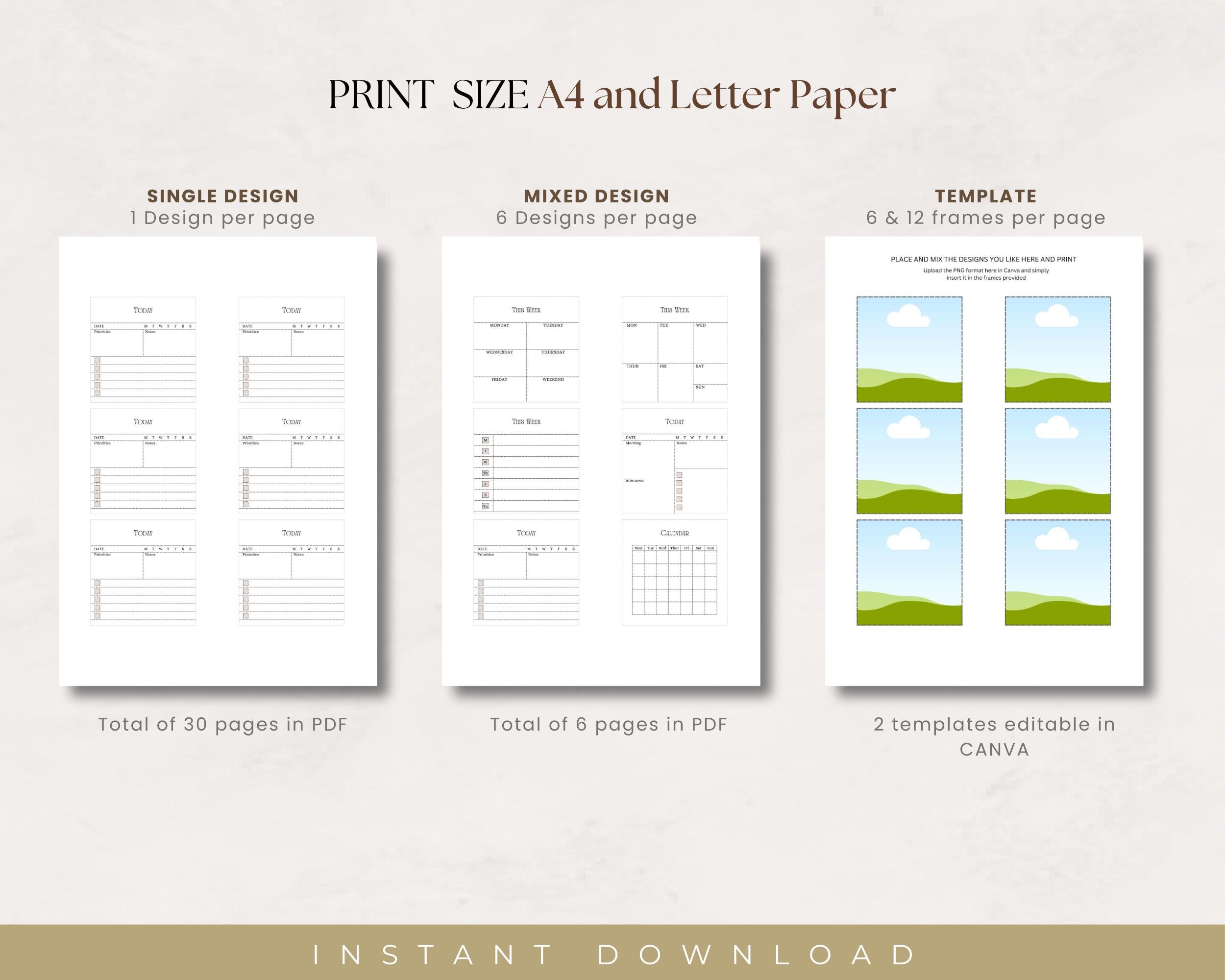 Everyday Sticky Notes Template, Printable Sticky Notes, Printable ...