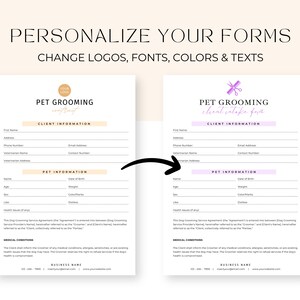 Pet Client Grooming Contract Agreement, Dog Grooming Services Agreement ...