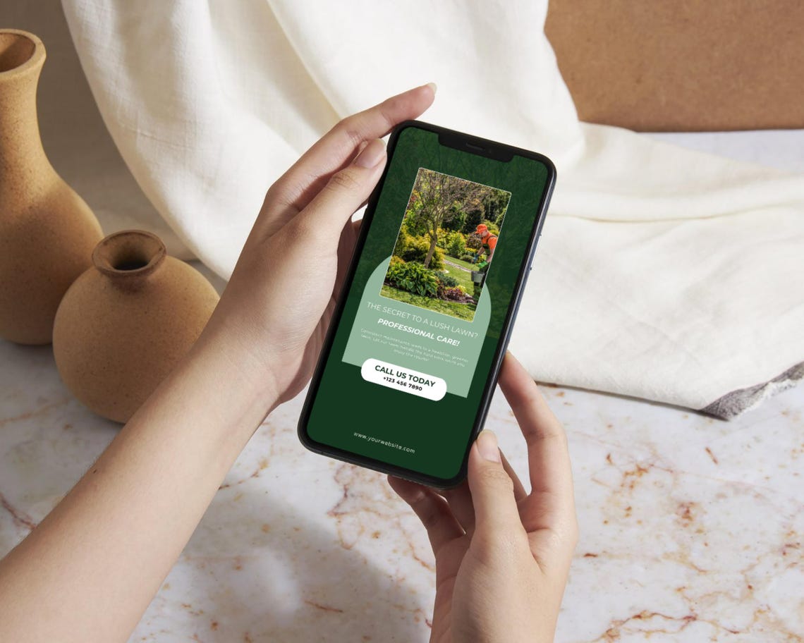 Landscaping & Lawn Care Instagram Post Templates, Yard Services ...