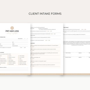 Editable PRP Injection Hair Loss Consent Intake Forms, Platelet Rich ...