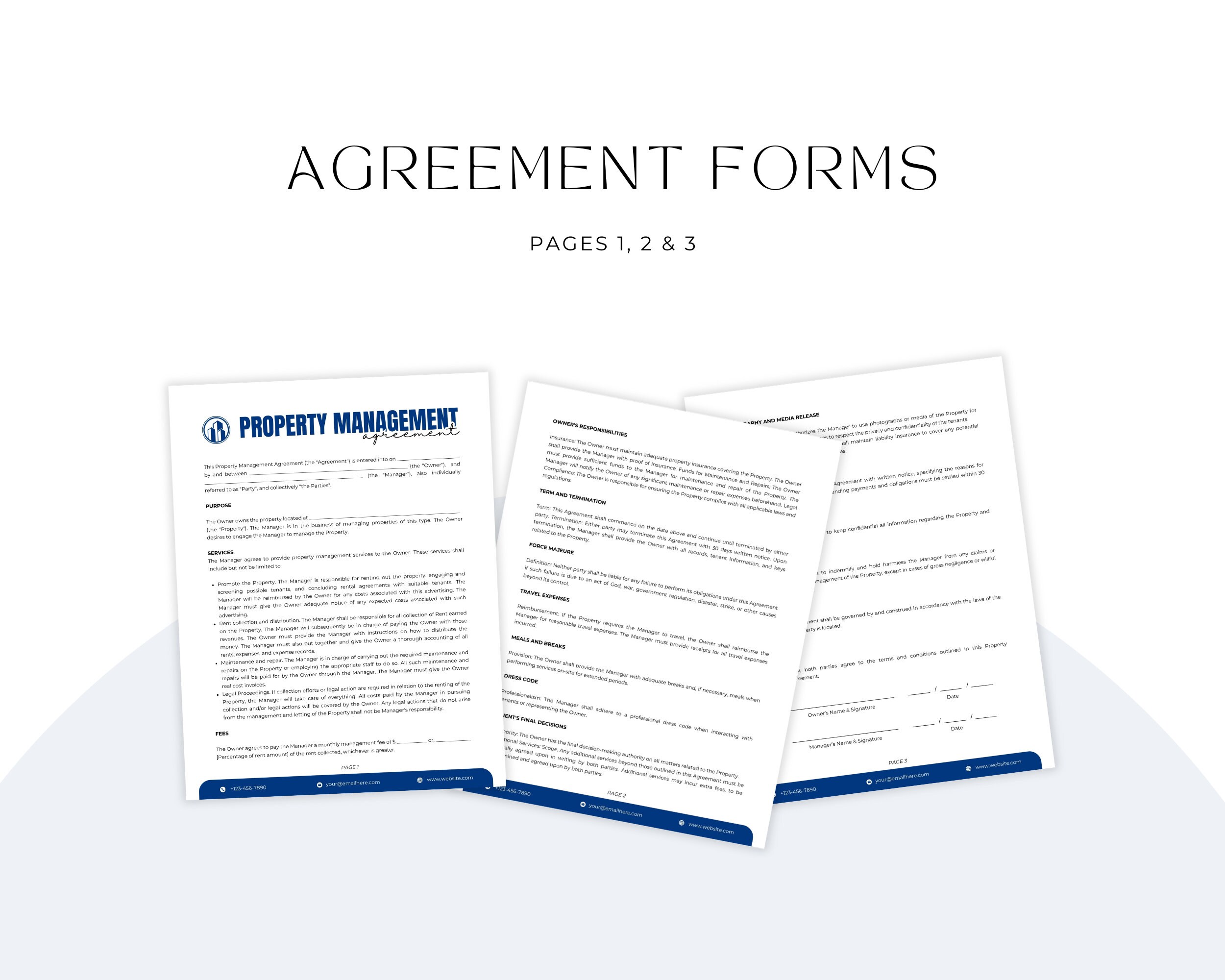Editable Property Management Contract Template, Real Estate Property ...