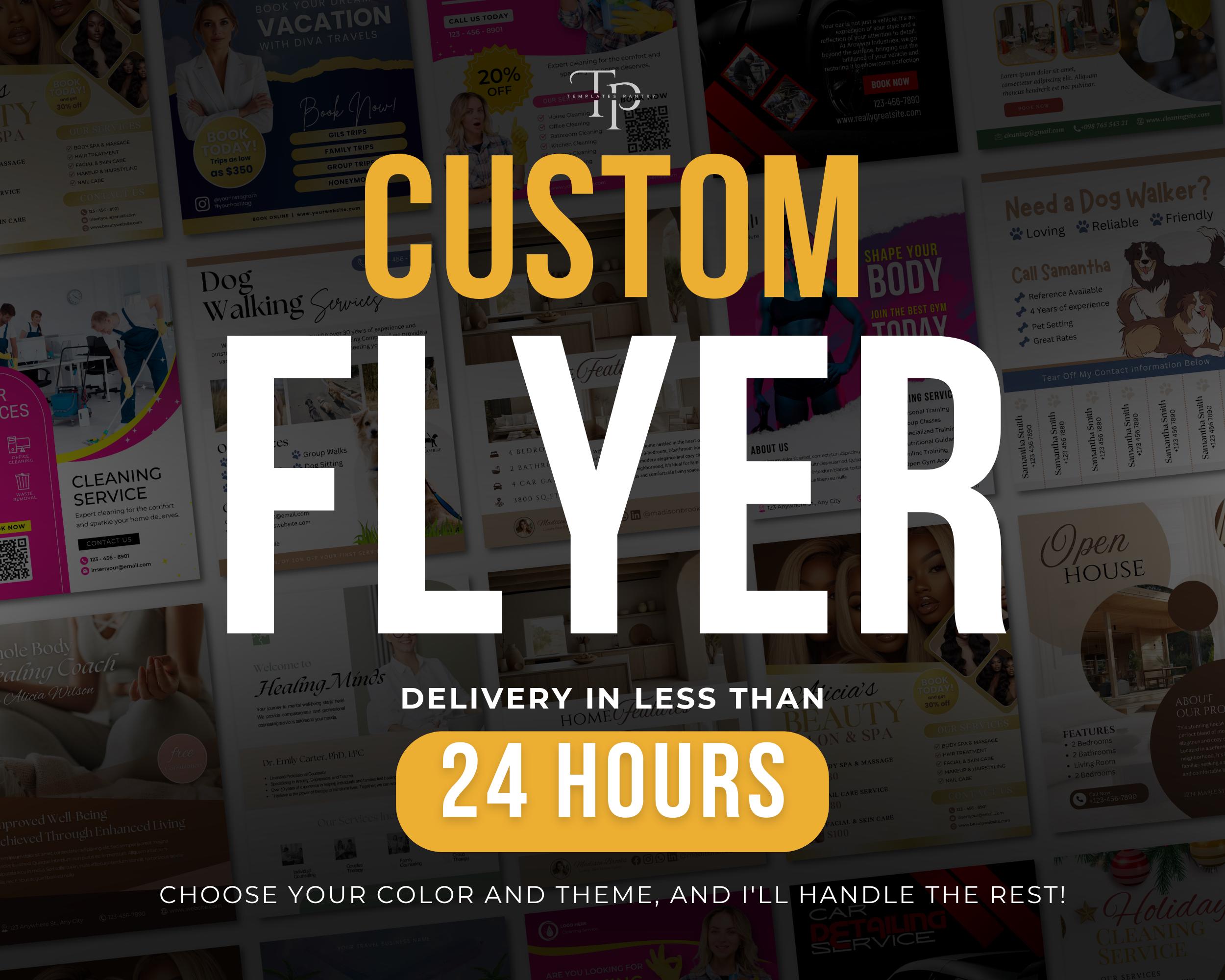 Made to Order Custom Flyer, Business Flyer, Service Flyer, Event Flyer ...