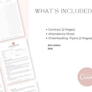Cheerleading Contract Template, Cheerleading Tryouts Flyer, Coaching ...