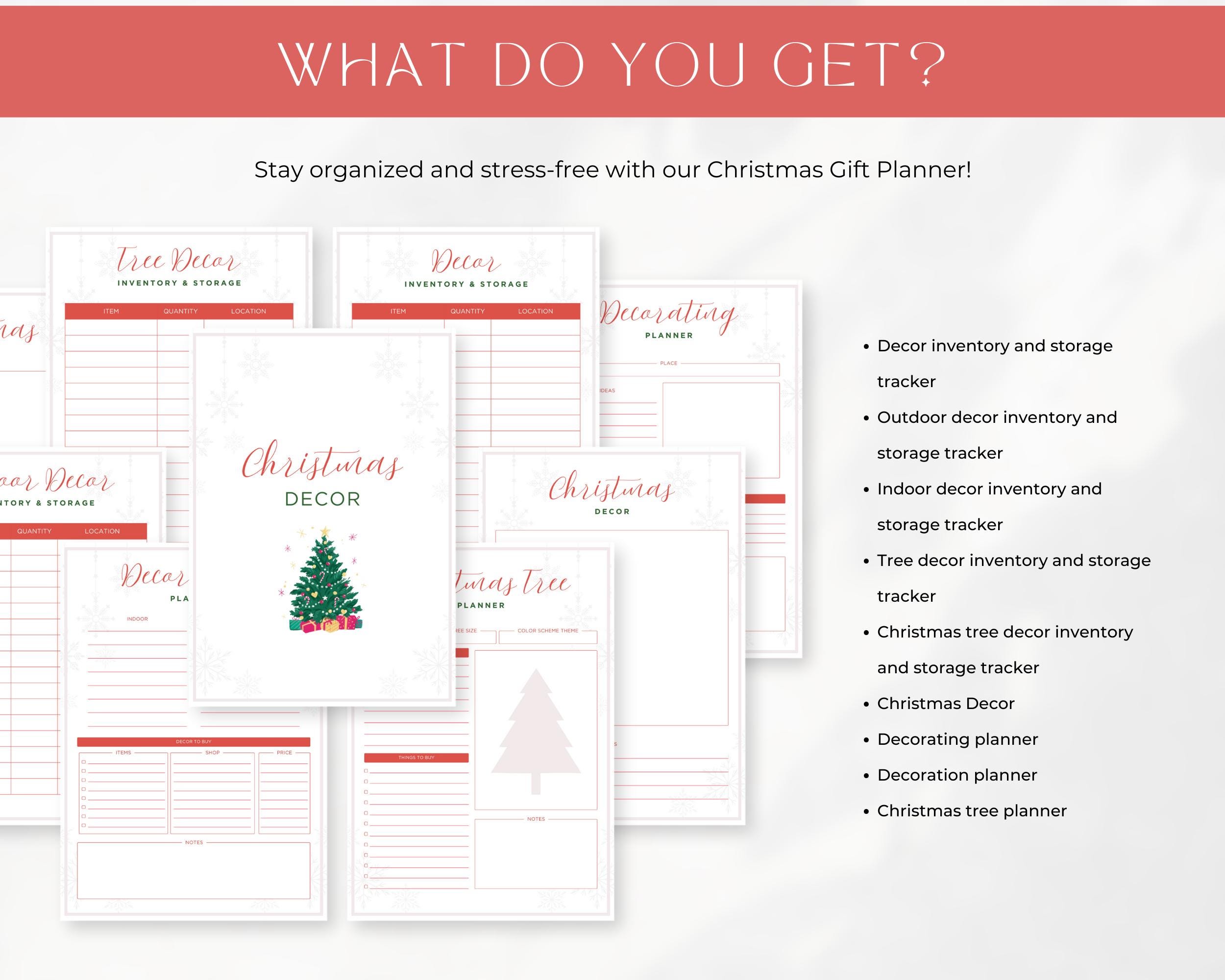 94-page Christmas Planner Bundle, Printable Holiday Planner, Xmas Gift ...