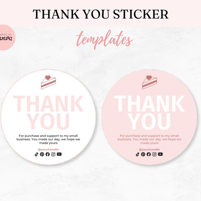 Thank You Bakery Stickers - Etsy