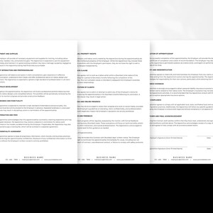 Tattoo Apprentice Contract Template, Tattoo Apprentice Contract, Tattoo ...