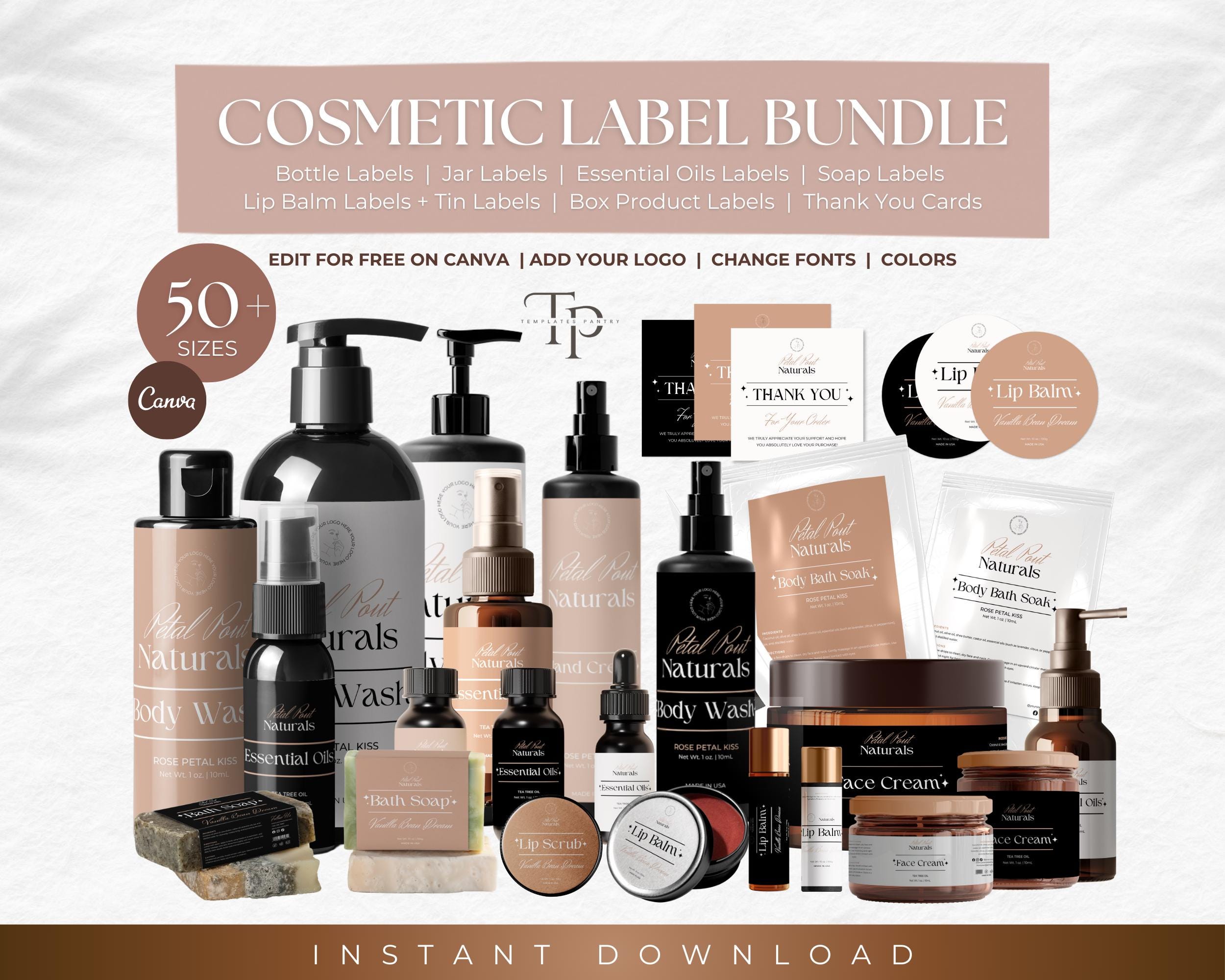 Cosmetic Label Templates, Stylish Cosmetic Product Label Template ...