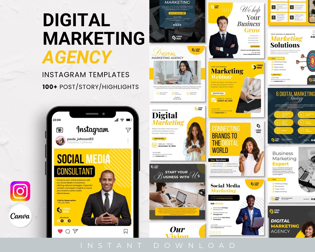 Digital Marketing Agency Templates, Digital Marketing Post Template ...