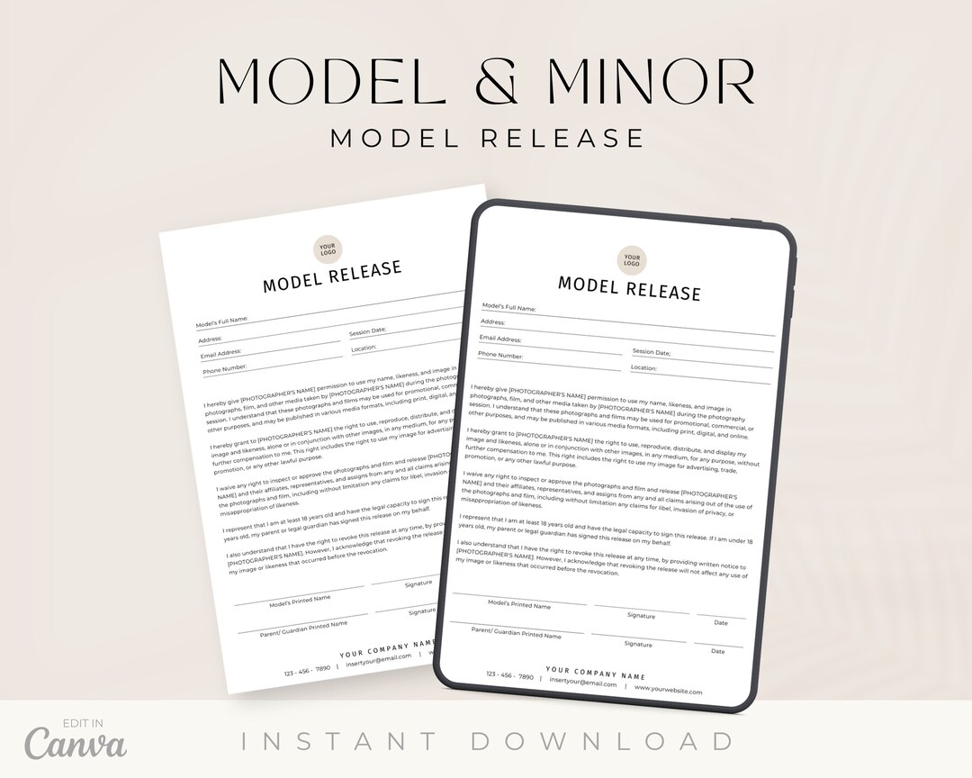Editable Photo and Video Release Form | Photo and Video Release ...
