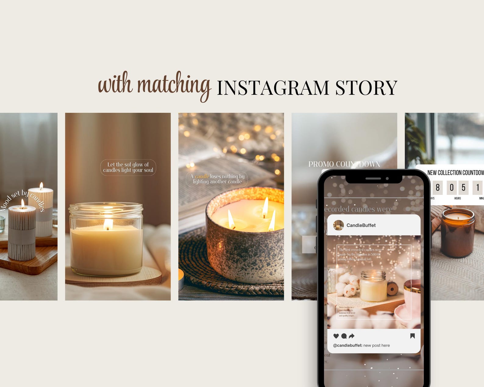 Candle Business Social Media Canva Template, Instagram Candle Business ...