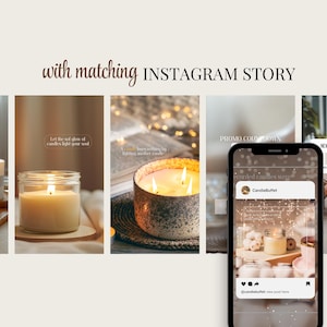Candle Business Social Media Canva Template, Instagram Candle Business ...