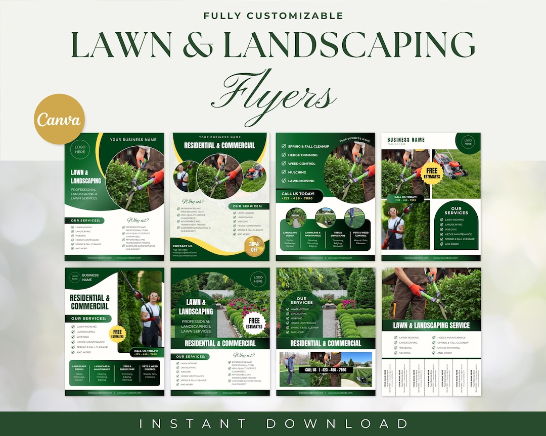 Lawn Care & Landscaping Flyers, Services Flyers, Tear-off Flyers ...