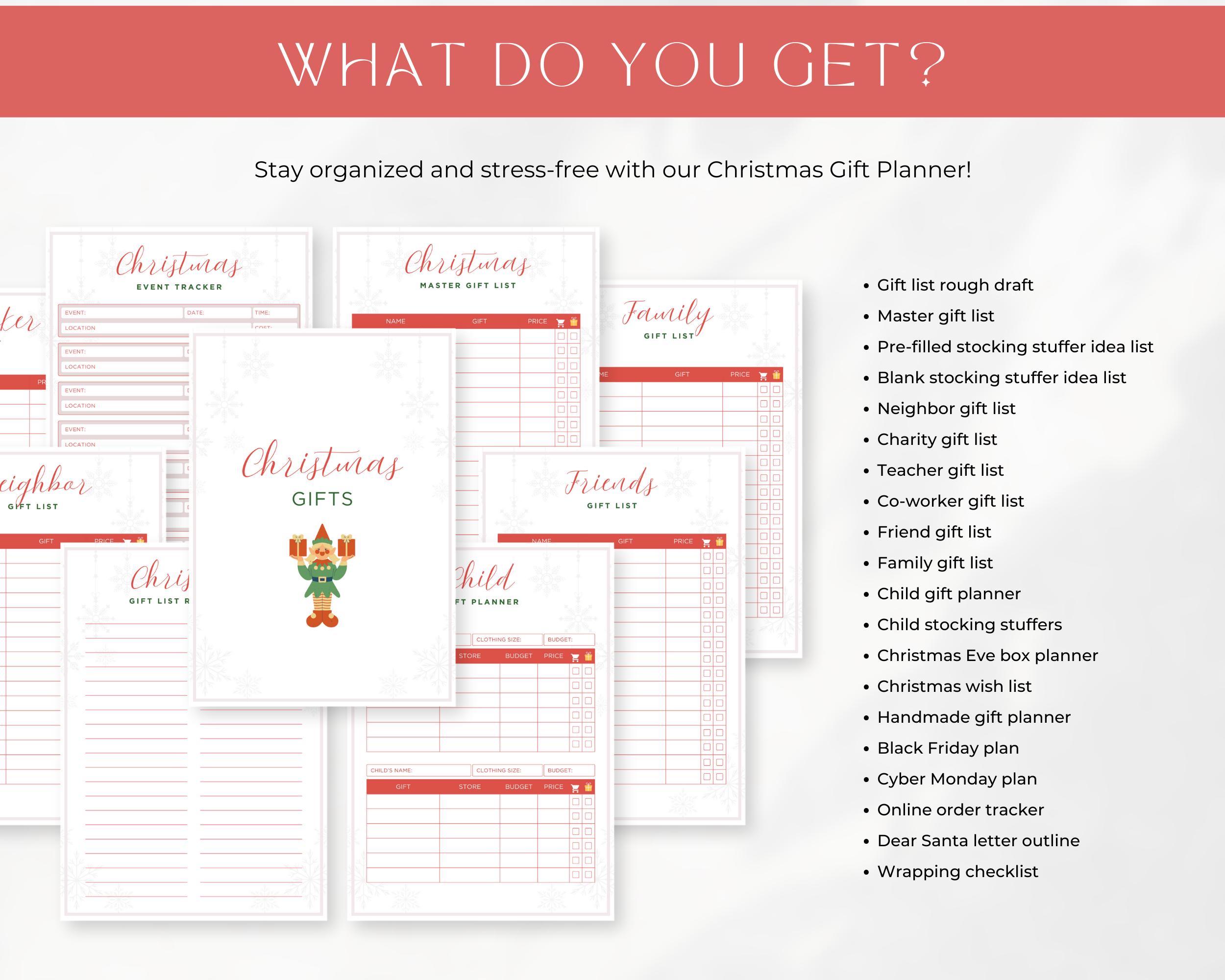94-page Christmas Planner Bundle, Printable Holiday Planner, Xmas Gift ...