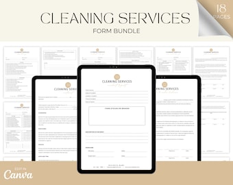 Cleaning Business Forms Bundle, Editable Cleaning Contract, Cleaning ...