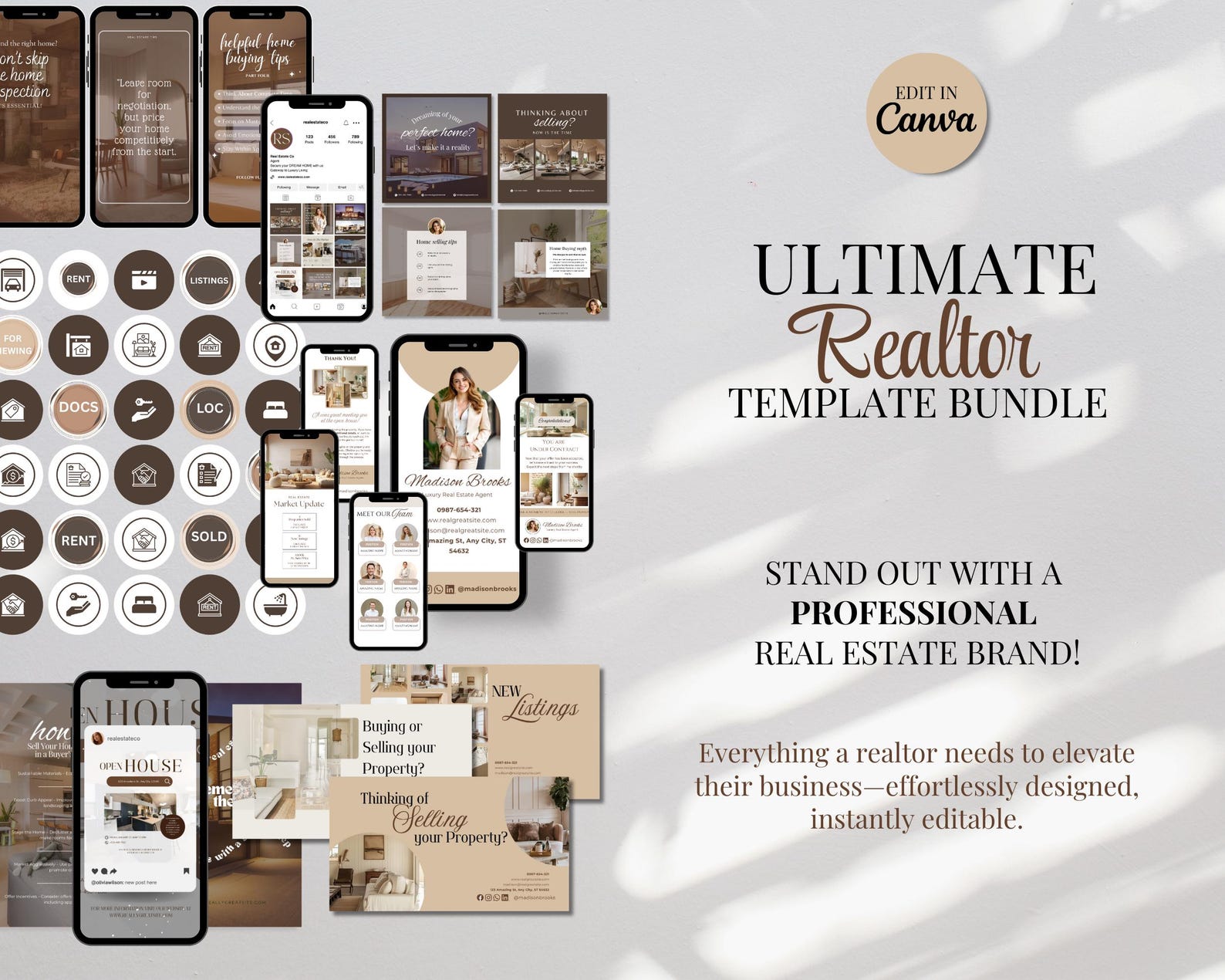 950+ Designs Real Estate Full Bundle Kit, Real Estate Templates, Seller ...