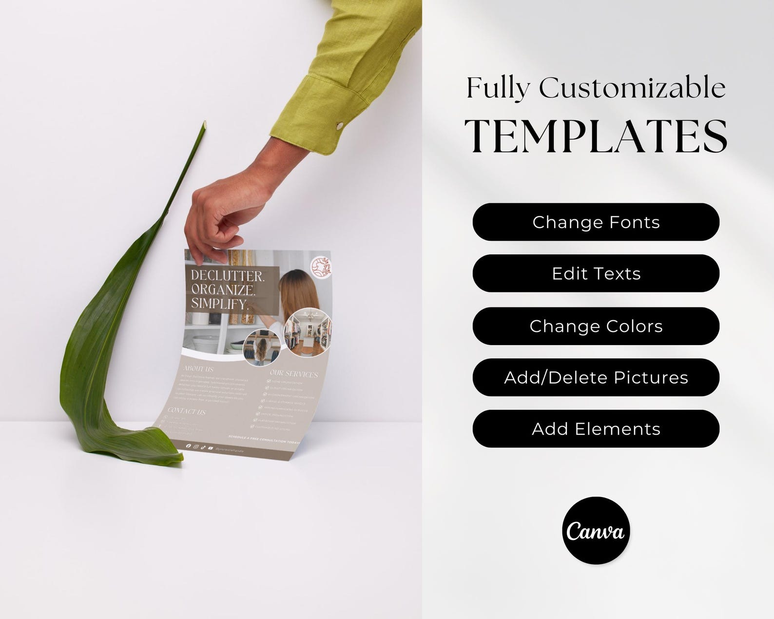 Professional Organizer Flyer Template, Organizing Template ...