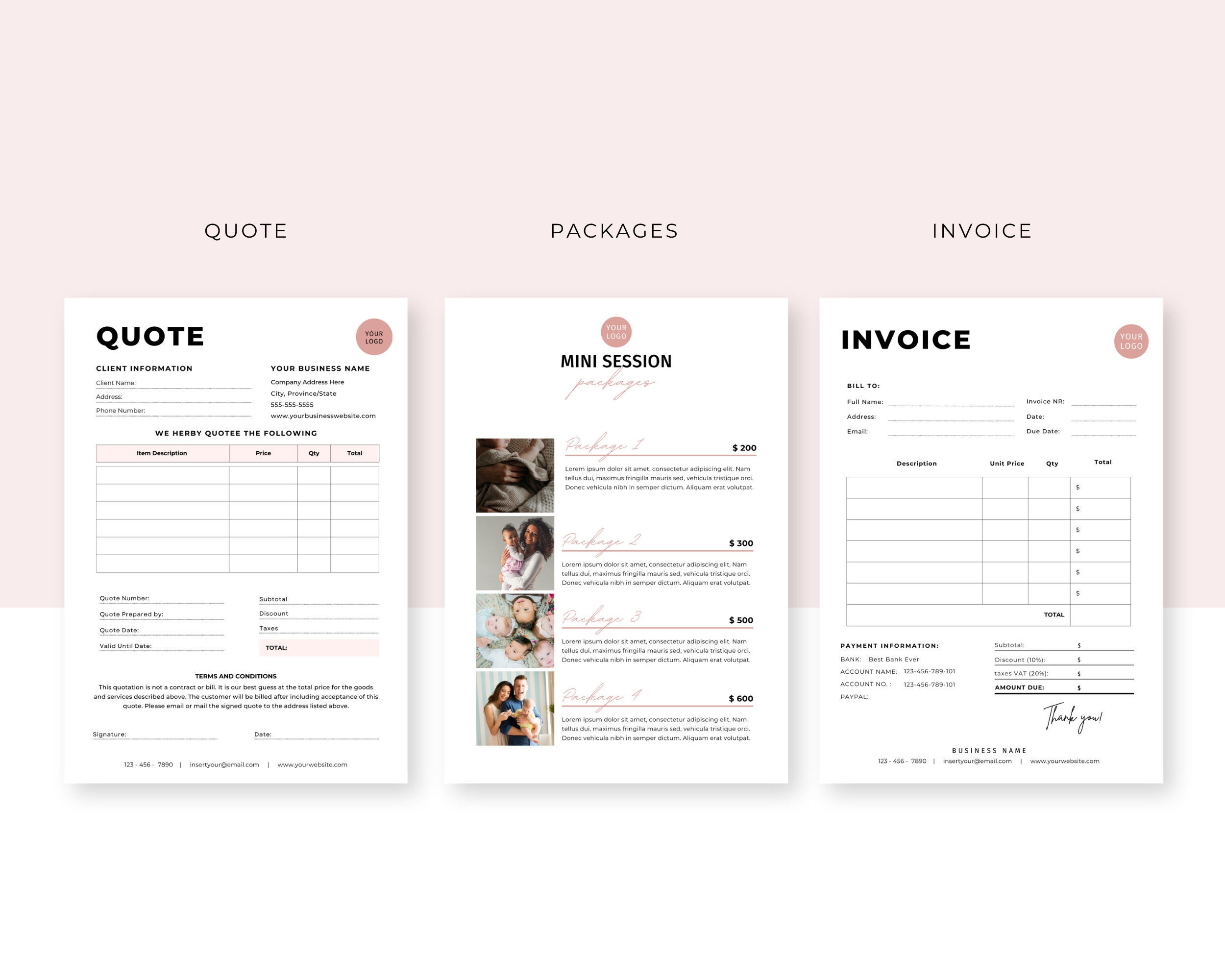Editable Mini Session Photography Contract Template. Mini Session ...