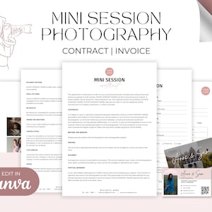 Editable Mini Session Photography Contract Template. Mini Session ...
