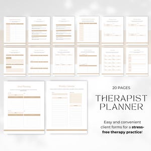 Therapist Daily Appointment Planner, Daily Clinical Planning Tool ...