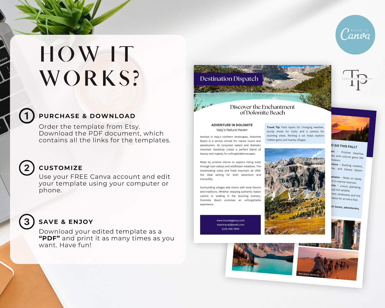 Travel Email Newsletter Template, Email Template Pack, Email Marketing ...