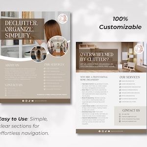 Professional Organizer Flyer Template, Organizing Template ...