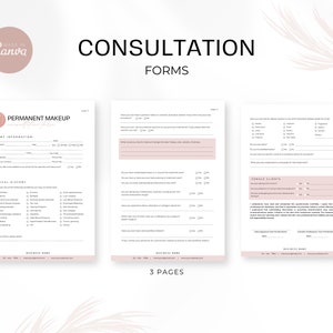 Permanent Makeup Forms Editable PMU Consent Form Template Printable ...