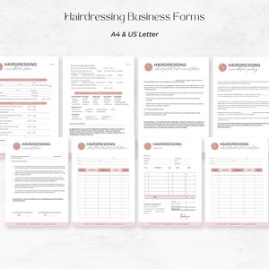Hair Stylist Template Bundle, Hair Consultation and Consent Form, Hair ...