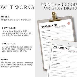 Editable Personal Chef Contract Template, Private Chef Contract ...