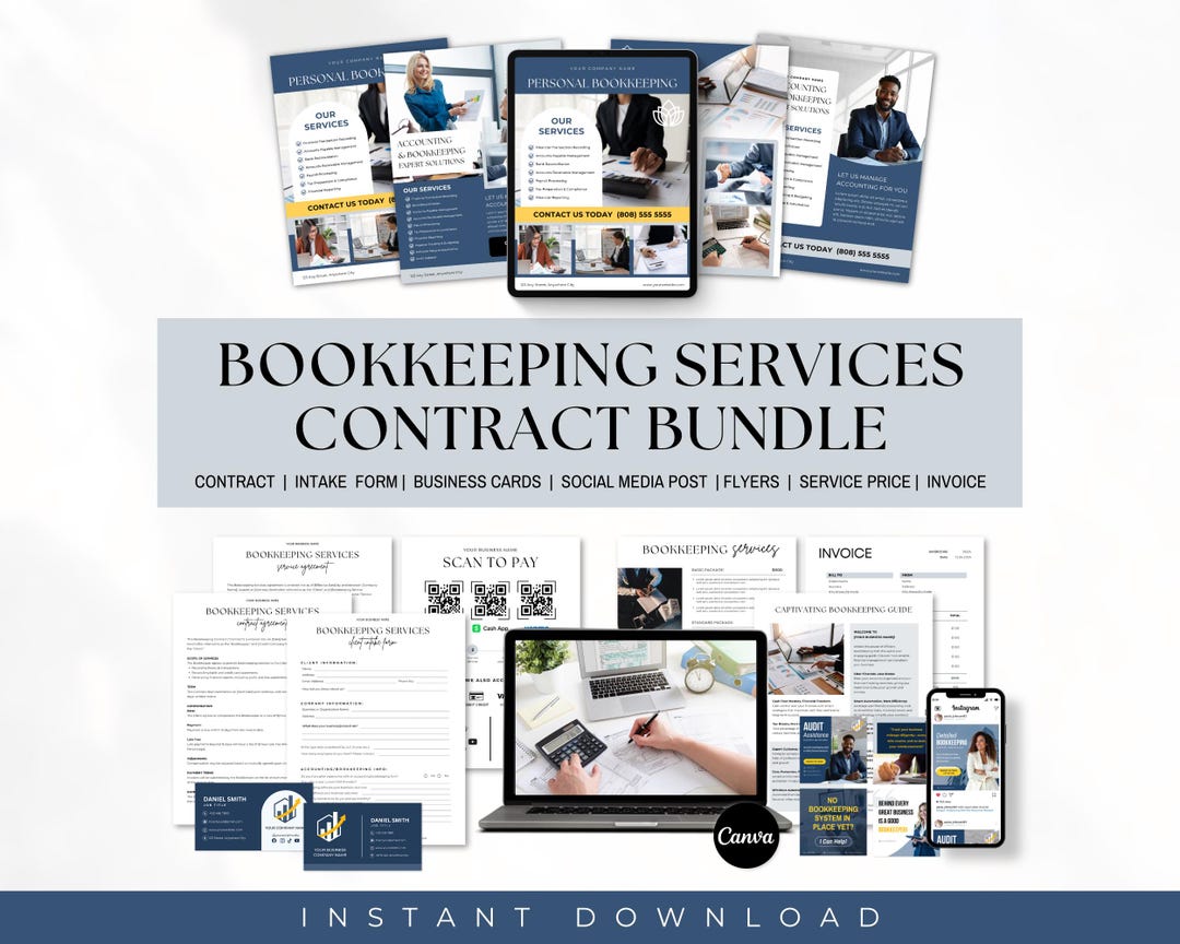 43 Pages Bookkeeping Services Contract Template Bundle, Bookkeeping ...