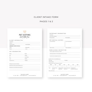Pet Sitting Service Agreement/contract, Editable & Printable Pet ...