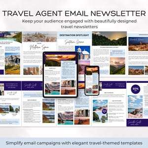 Travel Email Newsletter Template, Email Template Pack, Email Marketing ...