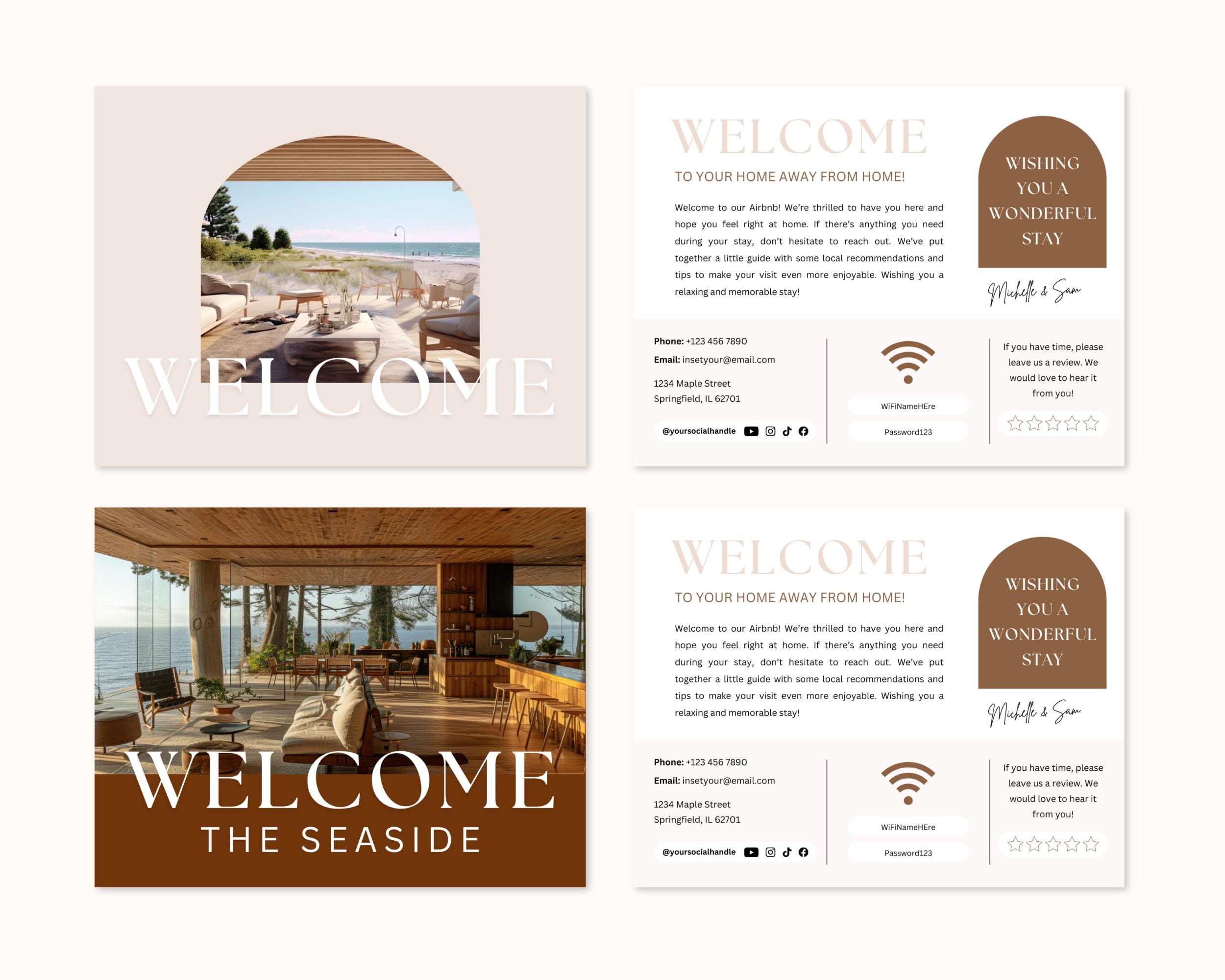 Airbnb Welcome Guest Card Template, Welcome Guide, Host Welcome ...
