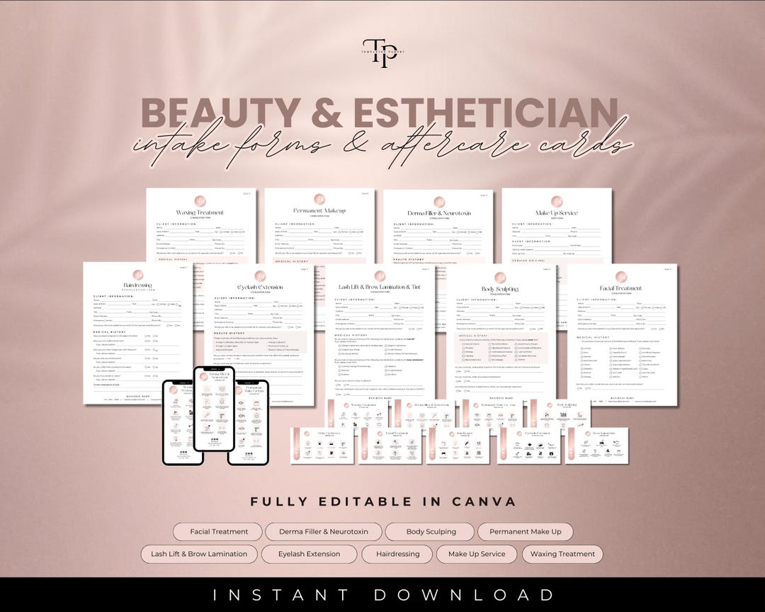 200+ Beauty & Esthetician Consultation Forms, Facial Treatment Forms ...