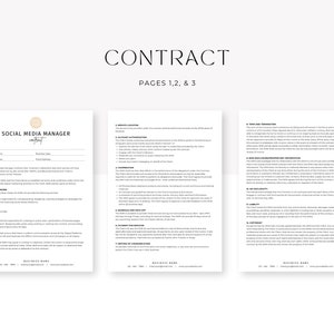 Freelance Social Media Manager Contract, Editable Social Media ...
