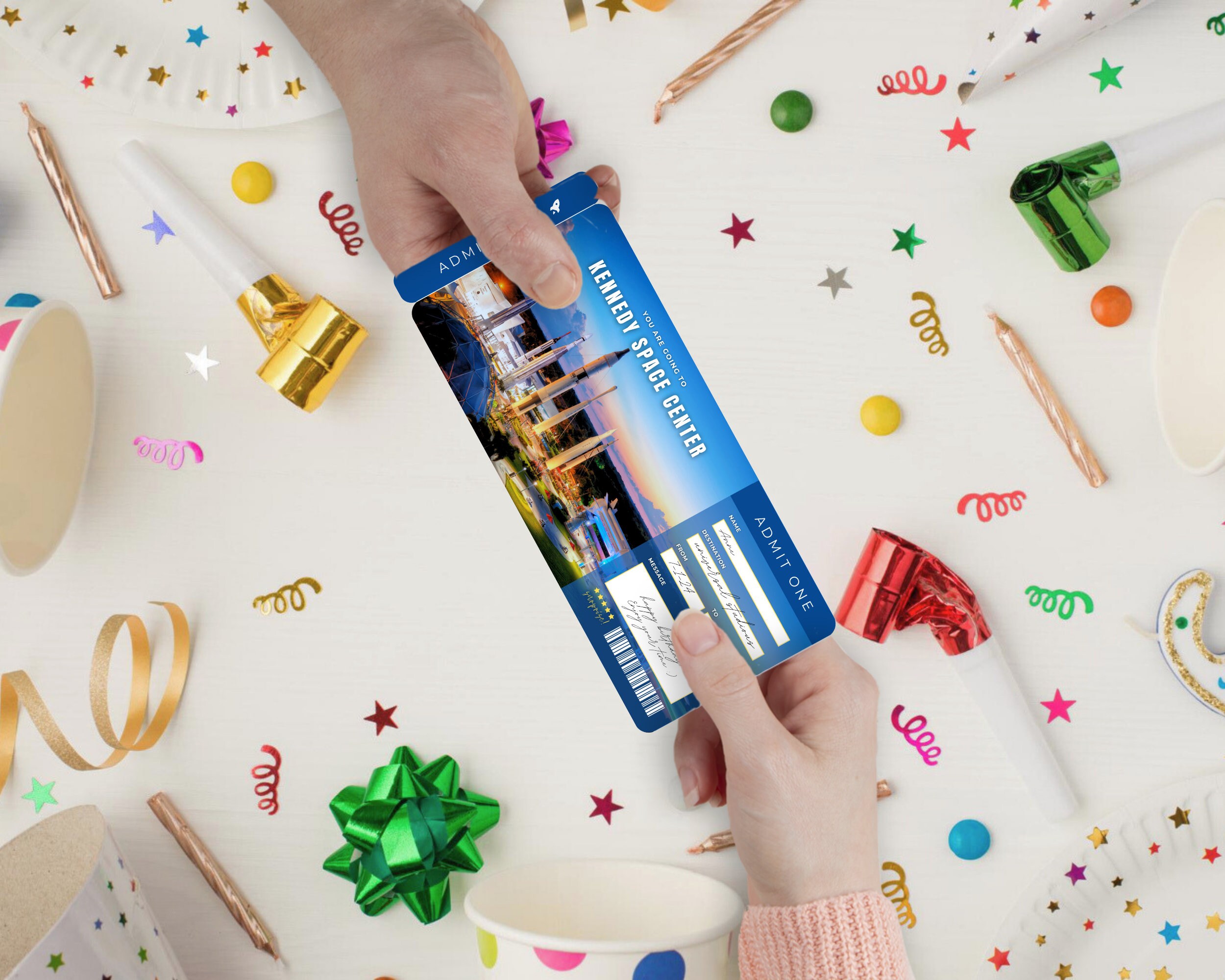 Printable Kennedy Space Center Surprise Trip Ticket, NASA Space Ticket ...