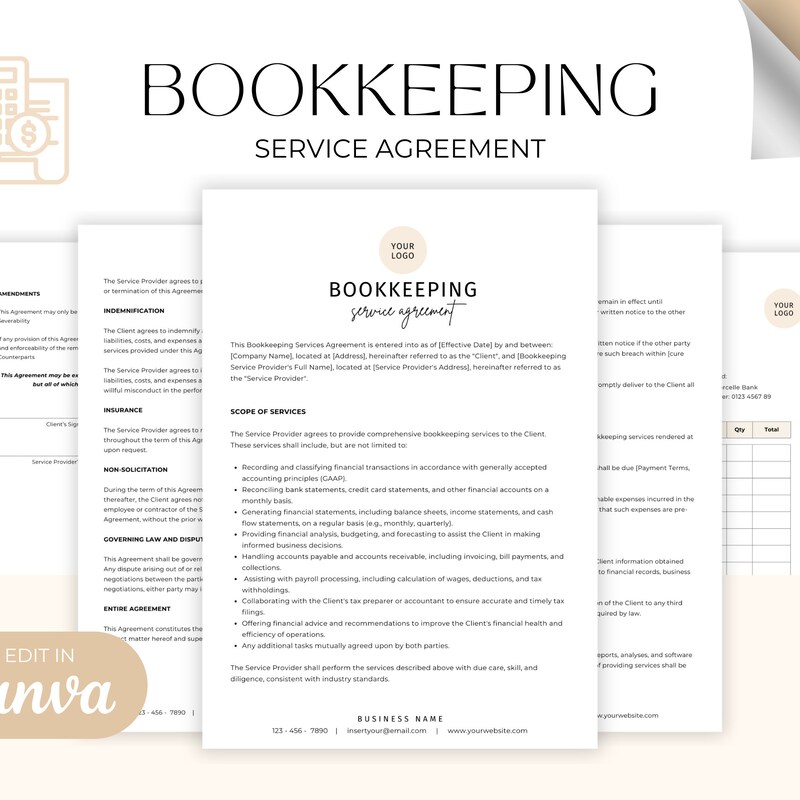 Bookkeeping Contract - Etsy