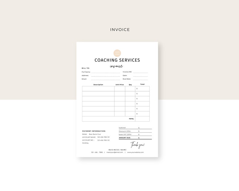 Life Coaching Contract Template, Life Coach Agreement, Mentoring ...