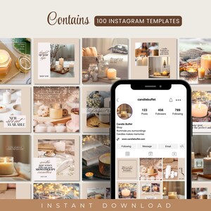 Candle Business Social Media Canva Template, Instagram Candle Business ...