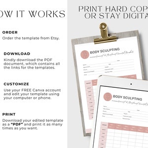 Body Sculpting Forms, Body Shaping Forms, Med Spa Intake Forms, Body ...