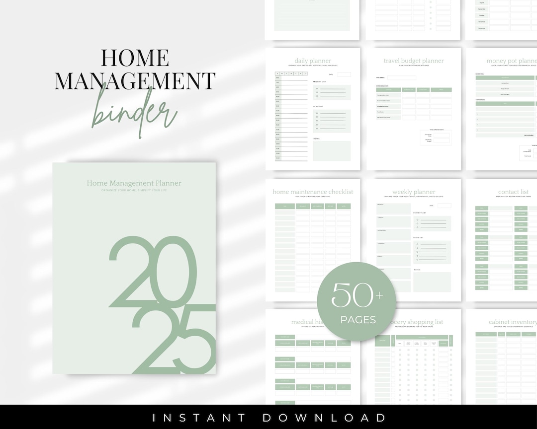 Home Management Binder Template, Home Management Binder, Cleaning ...